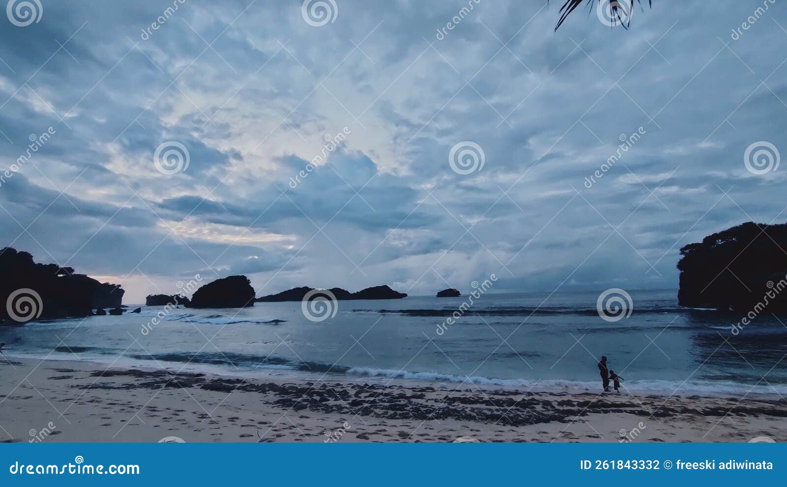 Morning Atmosphere on Peh Pulo Beach Blitar Stock Photo - Image of ...