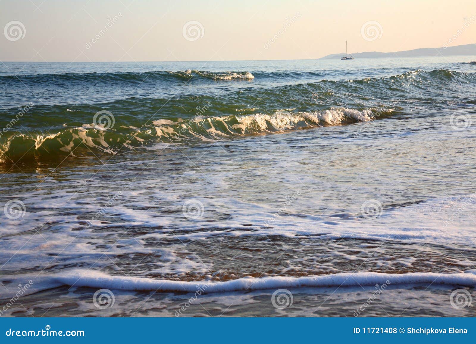 Morning on beach. stock photo. Image of breeze, summer - 11721408