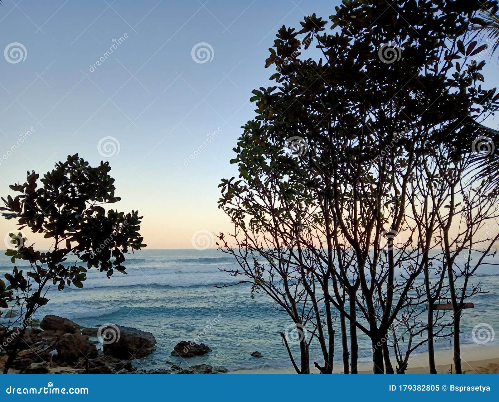 Morning at beach stock image. Image of ocean, coast - 179382805