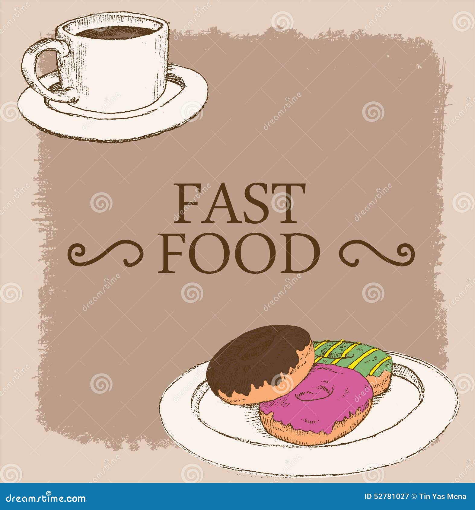 Morning Beverage Doodle Vector Art Stock Vector - Illustration of ...