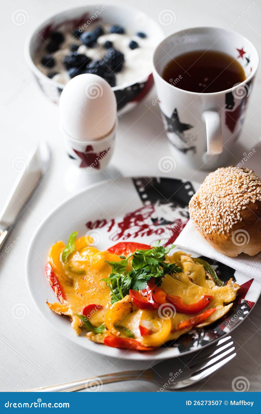 Morning breakfast stock image. Image of closeup, bread - 26273507