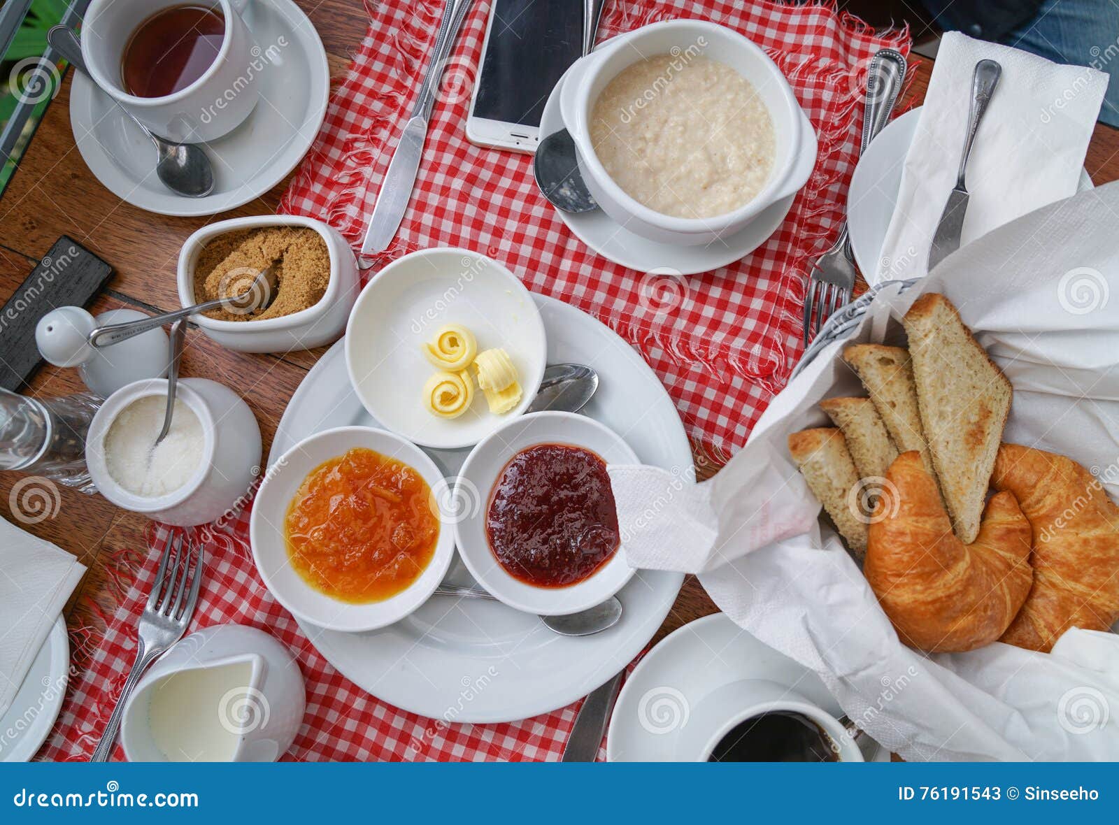 Morning breakfast stock image. Image of food, cutlery - 76191543