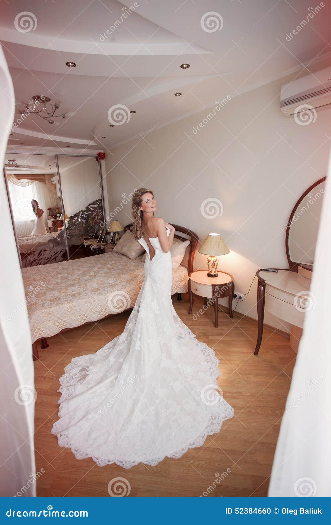 Morning bride stock photo. Image of face, cheerful, glamour - 52384660