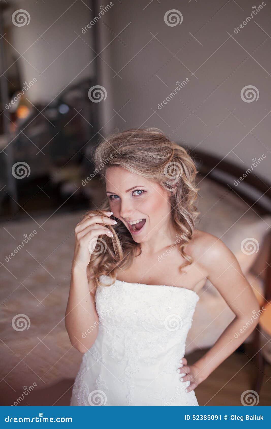 Morning bride stock image. Image of glamour, fashion - 52385091