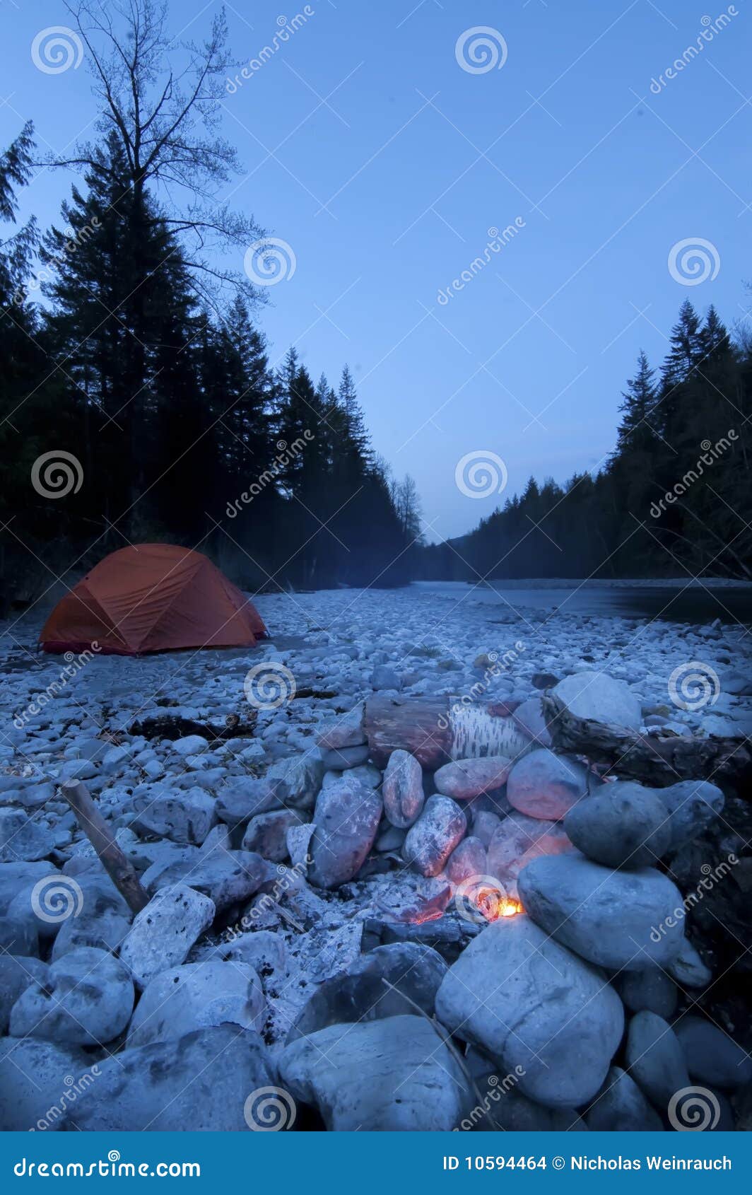 Morning at Camp stock photo. Image of tent, dawn, twilight - 10594464