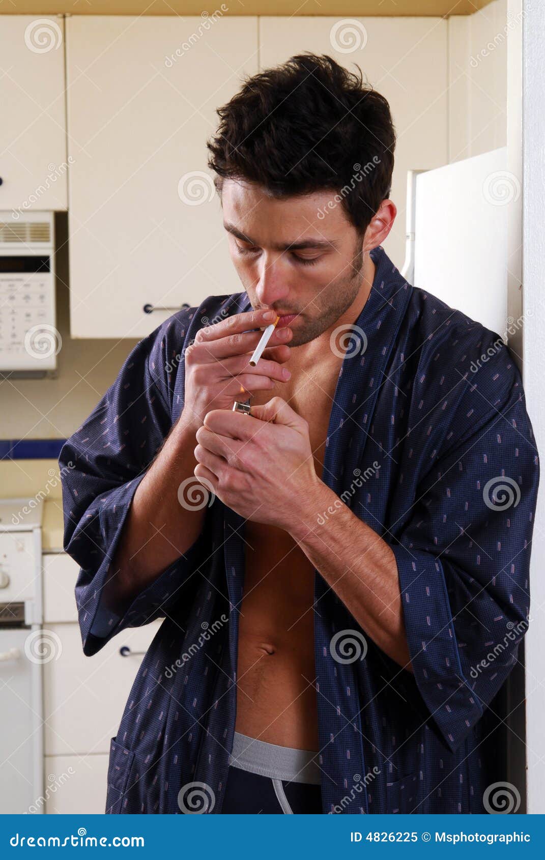 Morning Cig stock image. Image of smoke, handsome, flame - 4826225