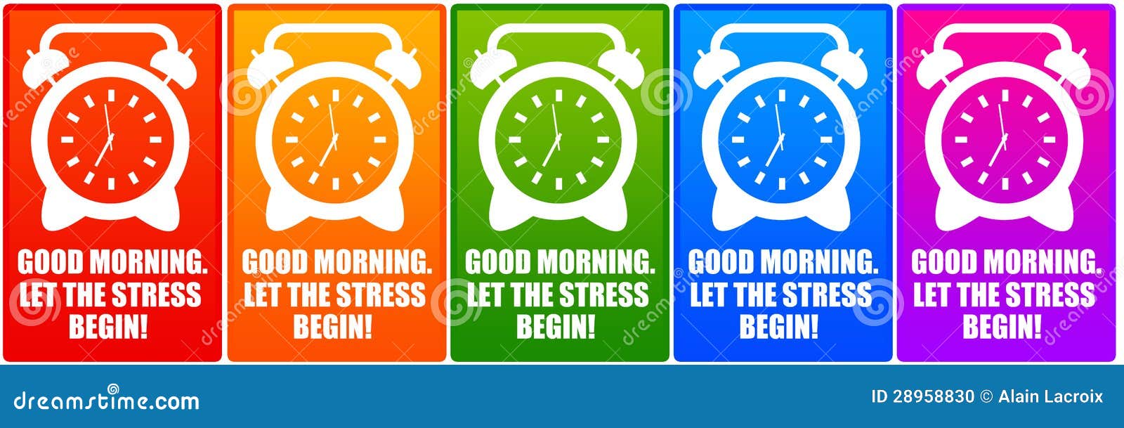 Morning clock stock illustration. Illustration of hours - 28958830