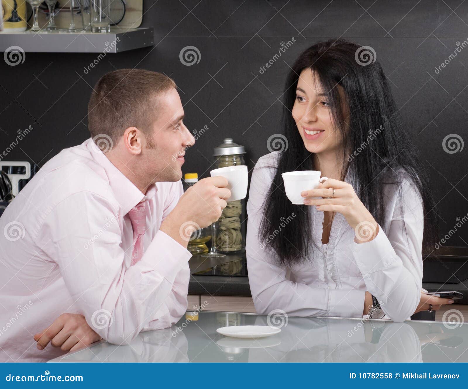 Morning coffee stock photo. Image of couple, smiling - 10782558
