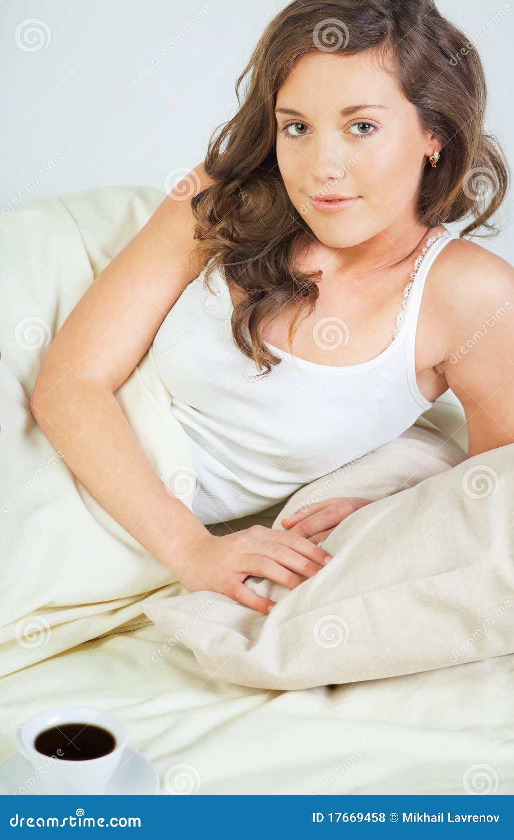 Morning coffee stock photo. Image of home, smiling, woman - 17669458