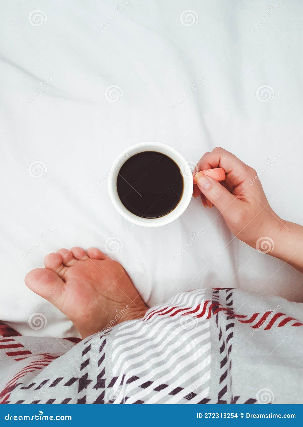 Morning Coffee in Bed ,Strong Black Coffee Stock Photo - Image of ...
