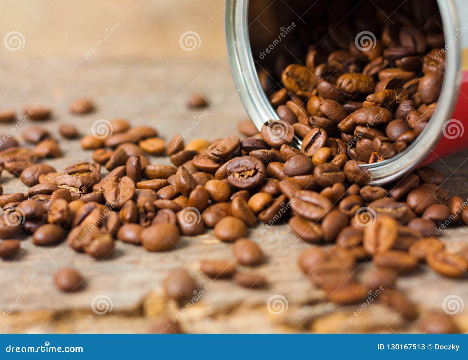 Morning coffee in can stock image. Image of cappuccino - 130167513