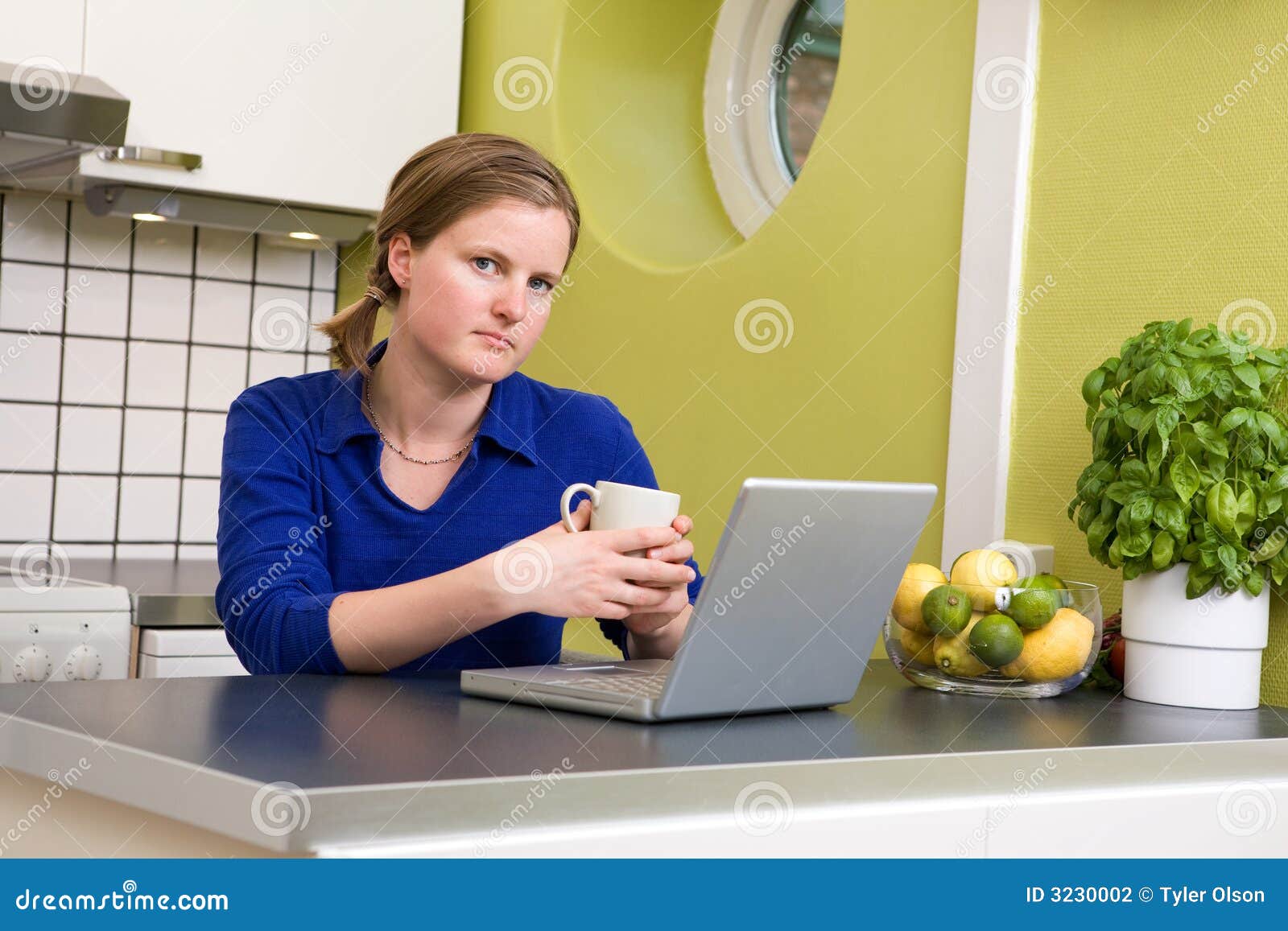 Morning Coffee at Computer stock photo. Image of technology - 3230002