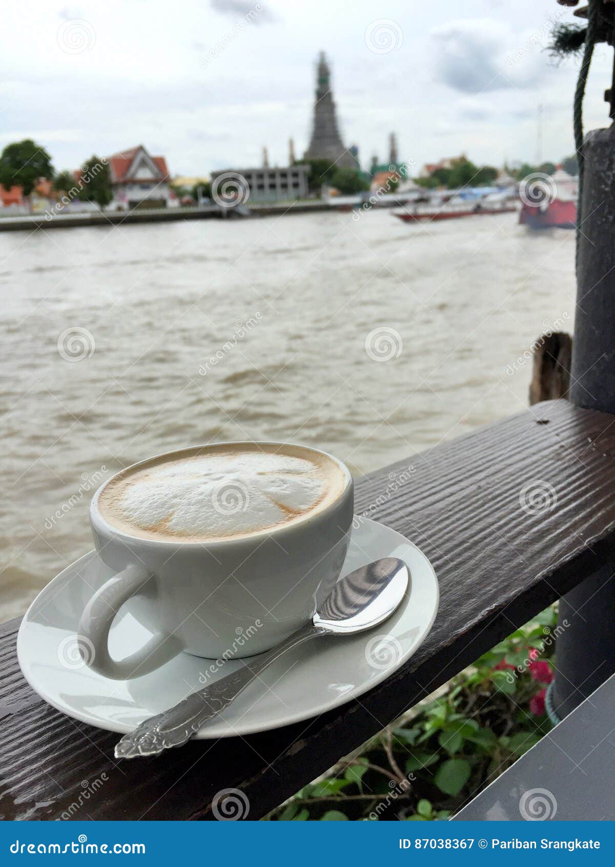 Morning coffee stock image. Image of beverage, river - 87038367