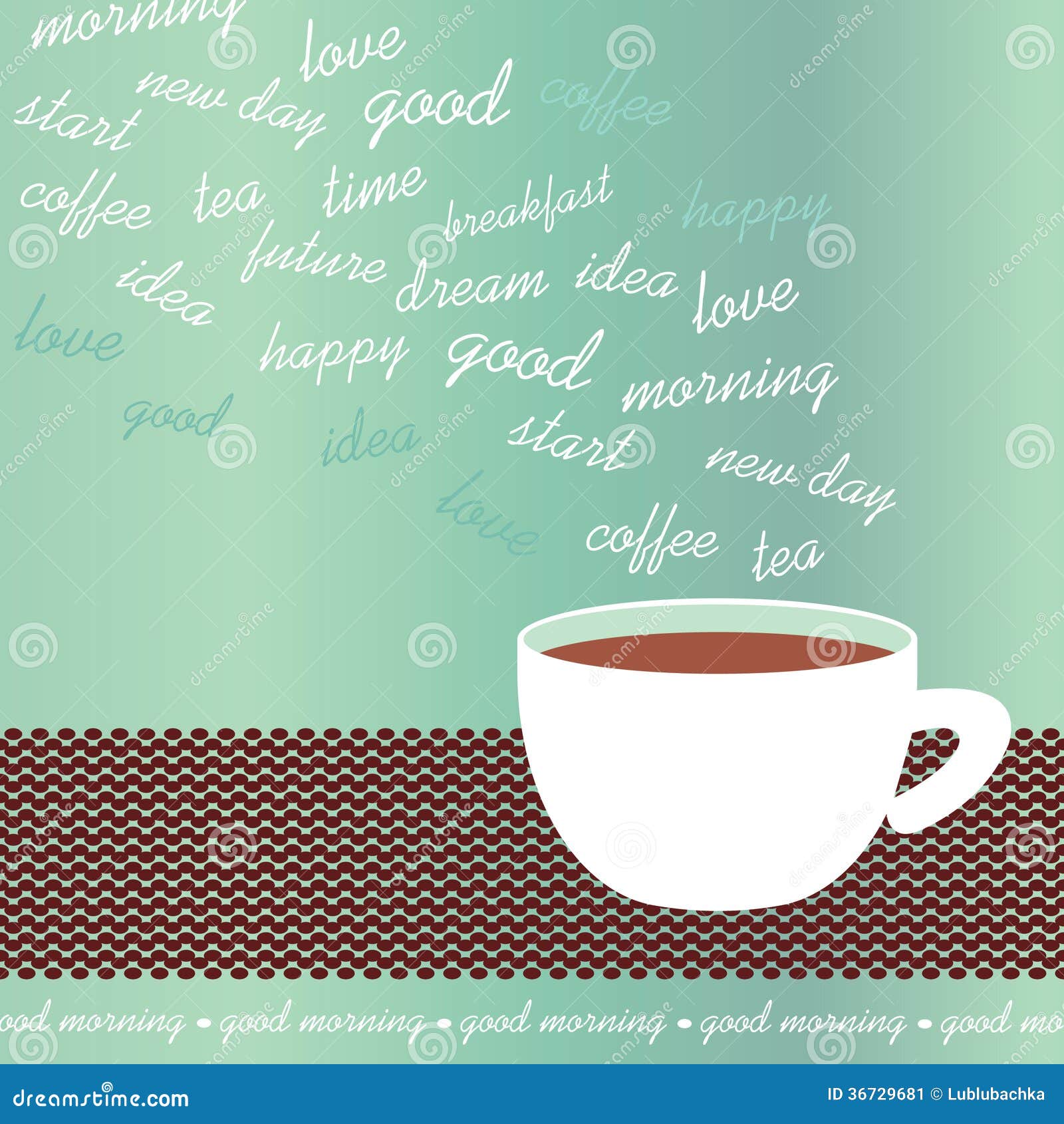 Morning Coffee, Wake Up Black Coffee Cup And Donut As Eyes With Smiling ...