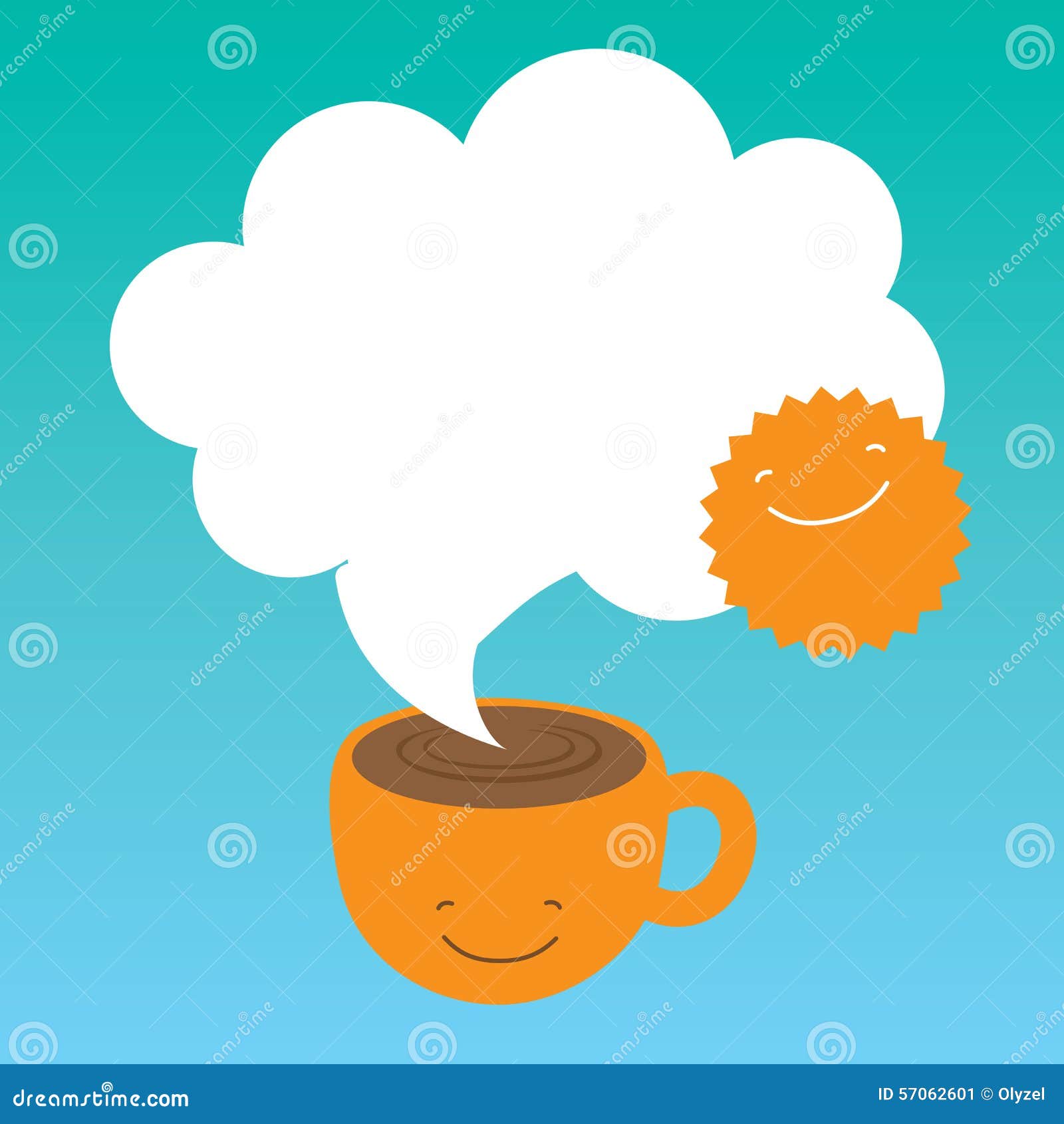 Morning coffee stock vector. Illustration of noon, aroma - 57062601