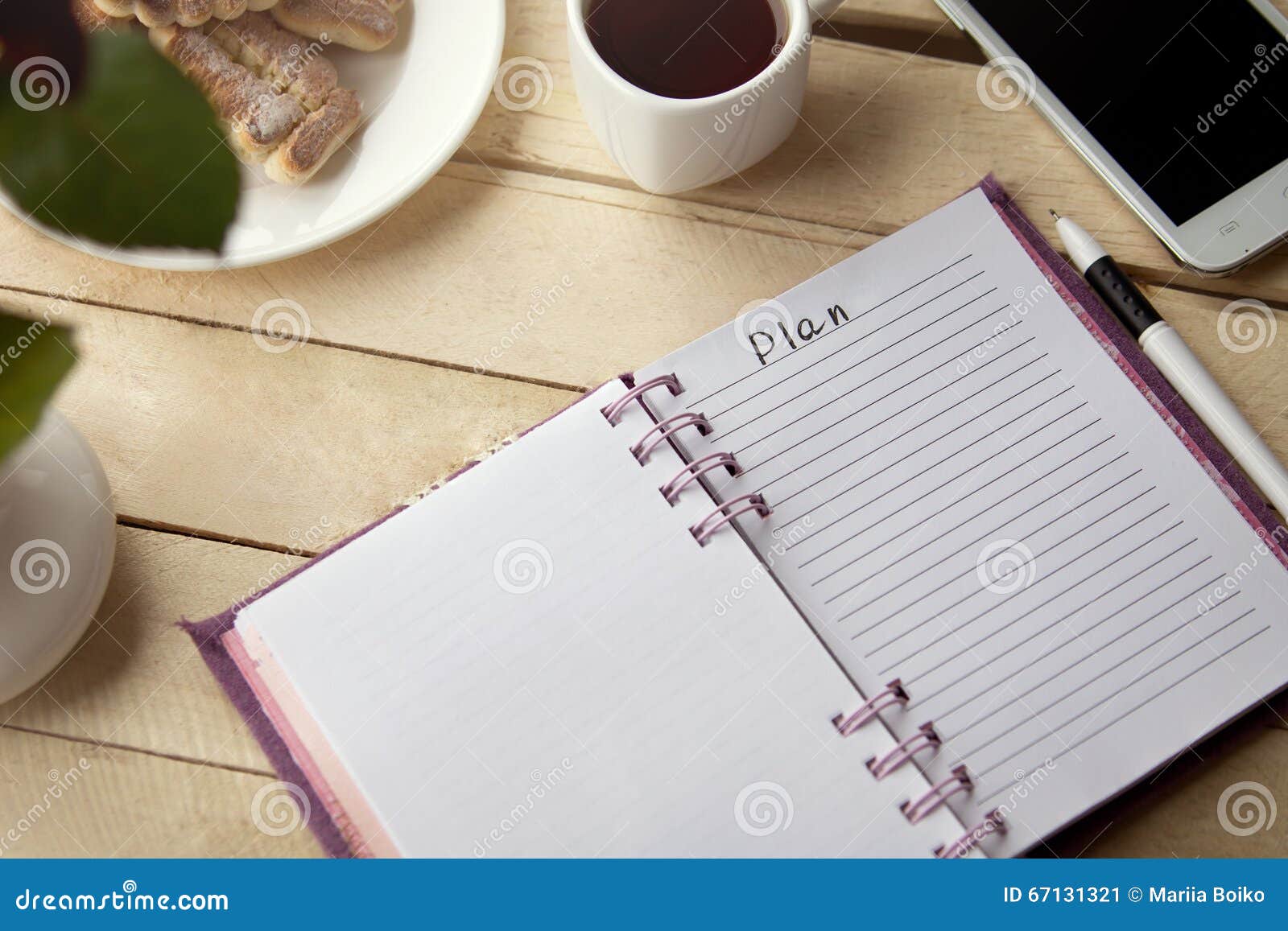 Morning Coffee while Making Notes Stock Image - Image of break, meeting ...