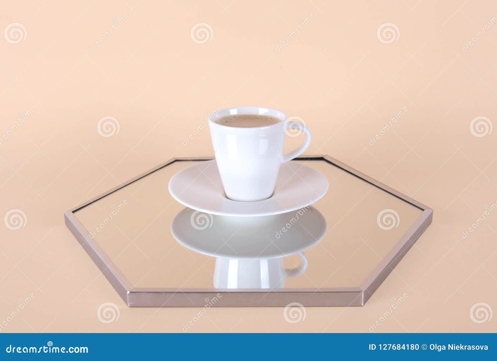 Morning coffee setup. stock photo. Image of concept - 127684180