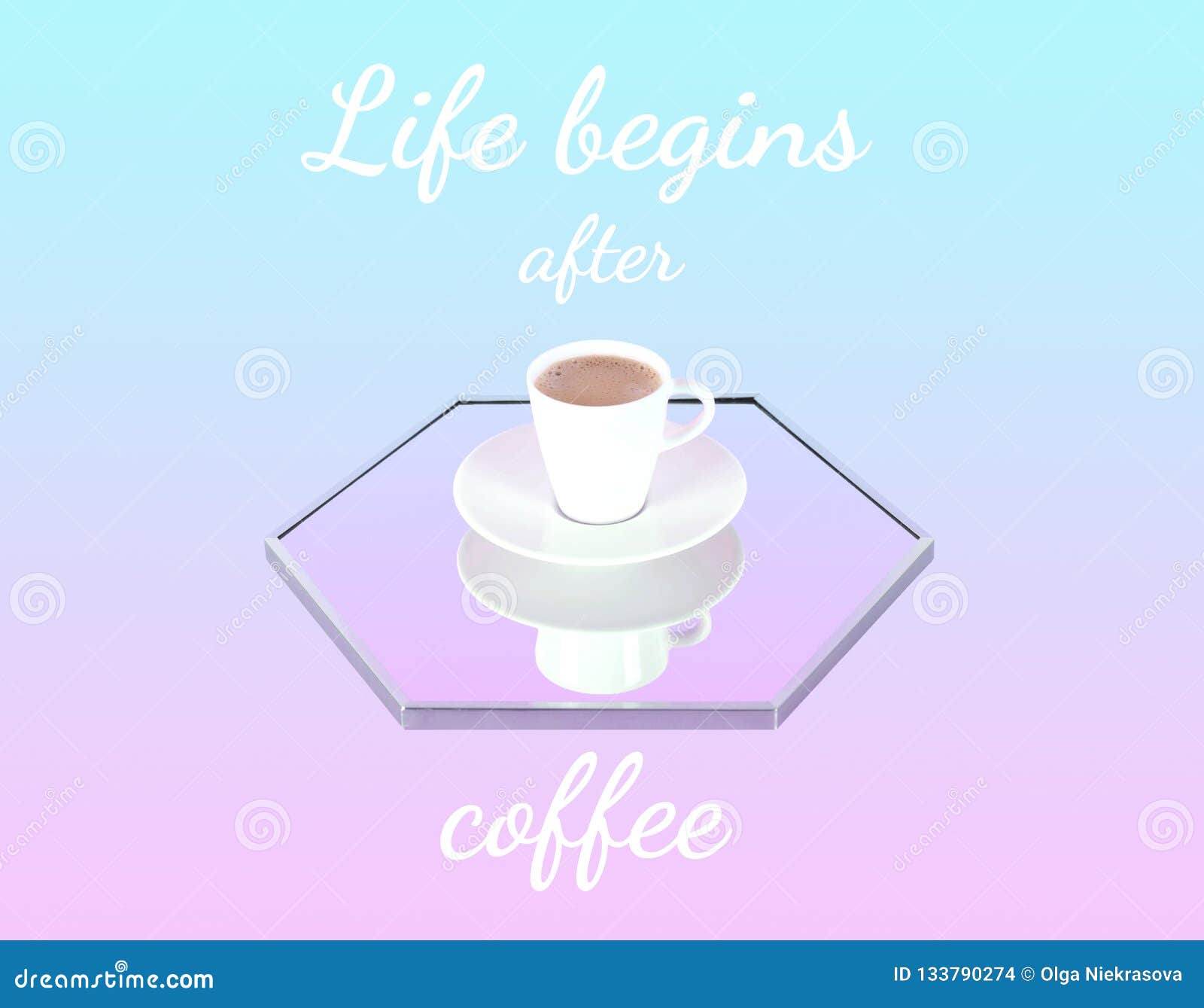 Morning coffee setup. stock photo. Image of idea, design - 133790274