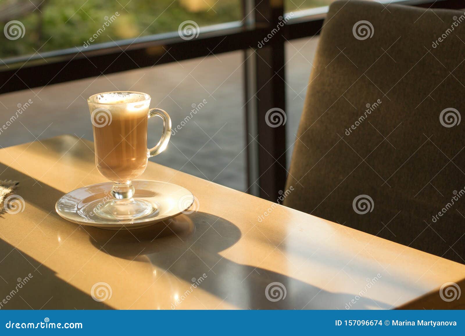 Morning Coffee in a Coffee Shop with Sunlight Stock Photo - Image of ...
