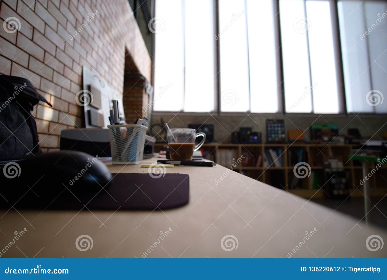 Morning Coffee before Work at the Office Stock Photo - Image of ...