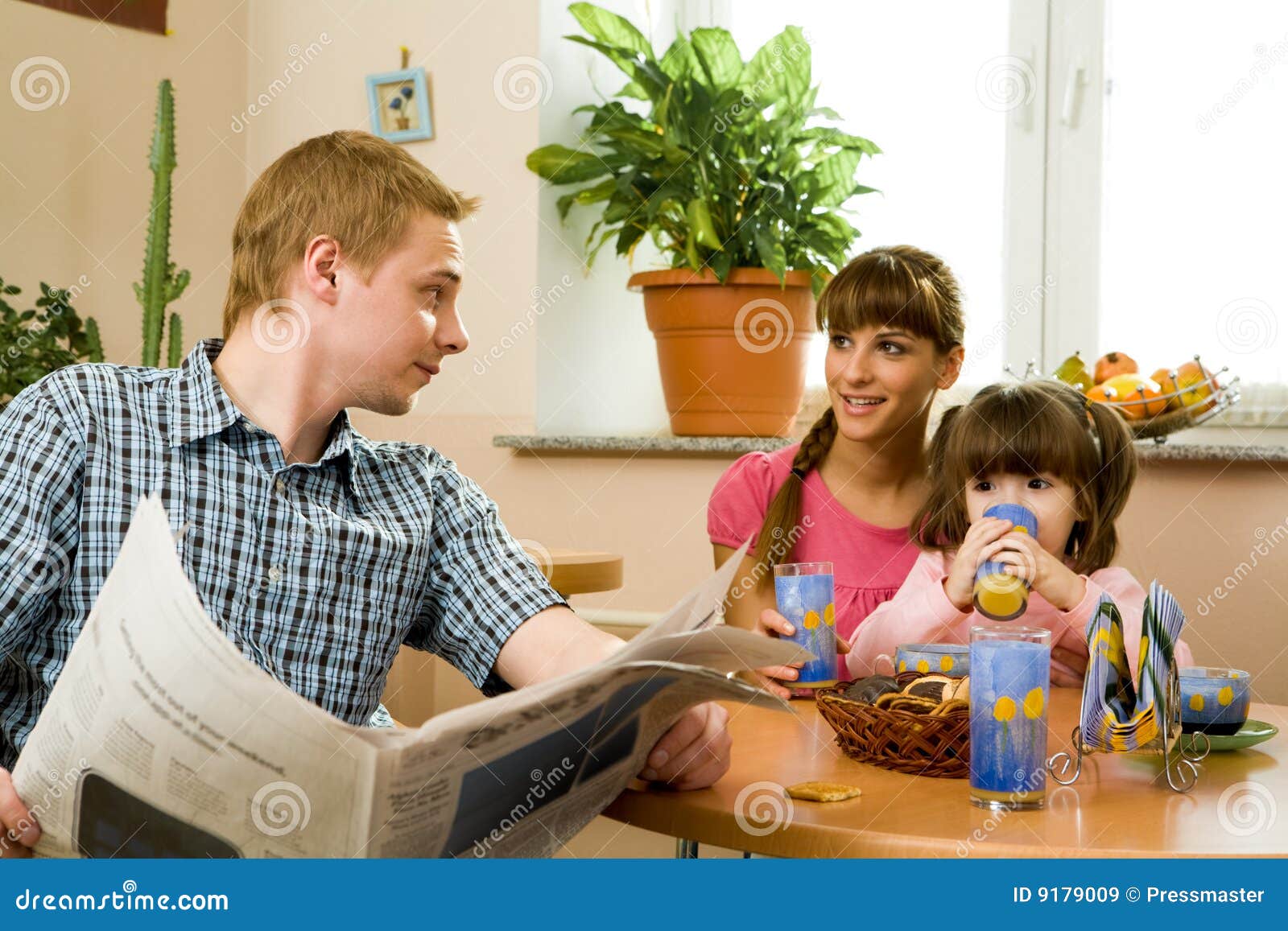 Morning conversation stock image. Image of home, infant - 9179009