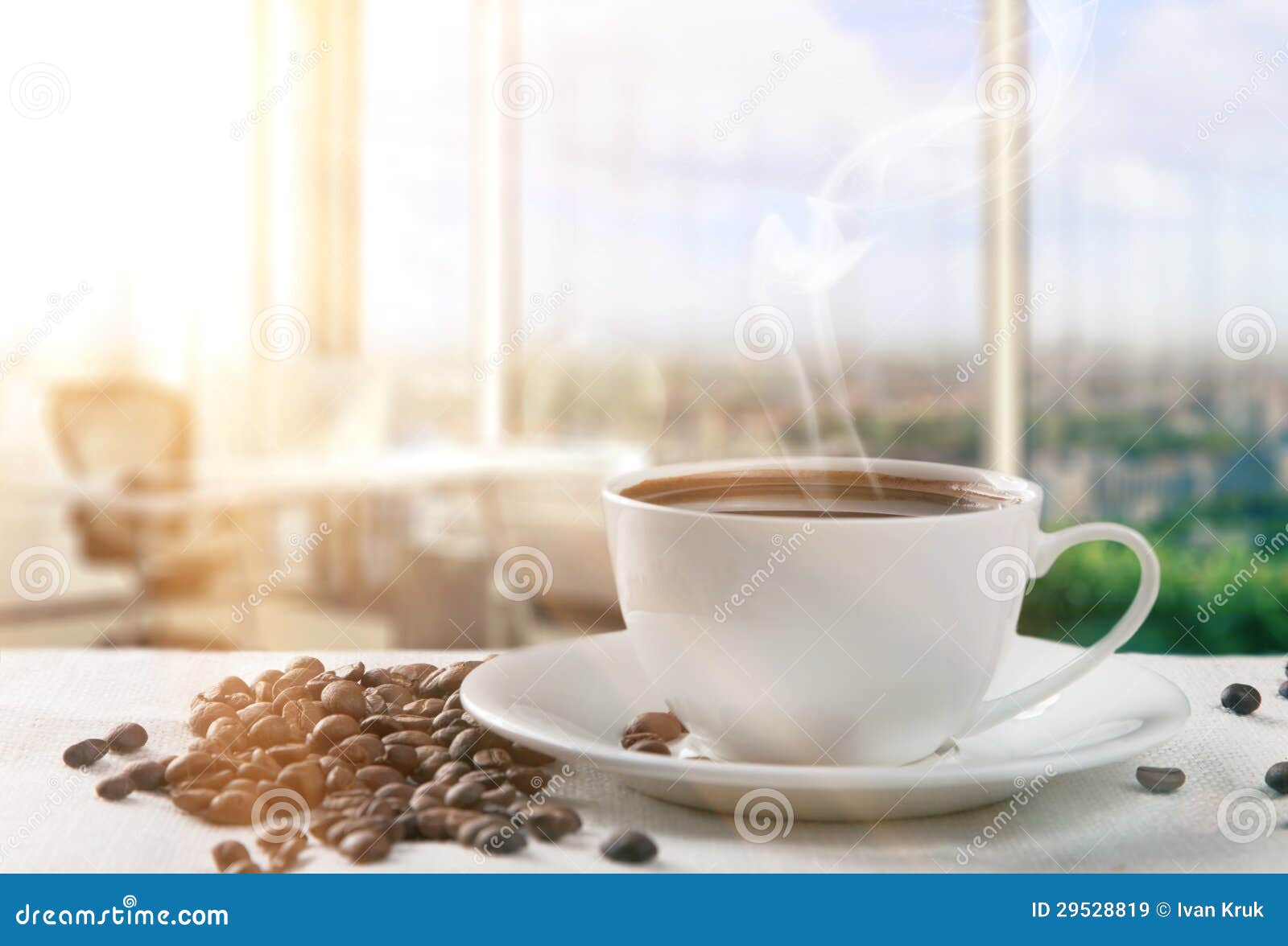 Morning with cup of coffee stock image. Image of caffeine - 29528819