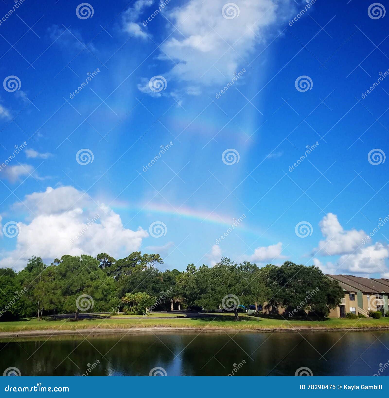 Morning double rainbow stock image. Image of sunrise - 78290475
