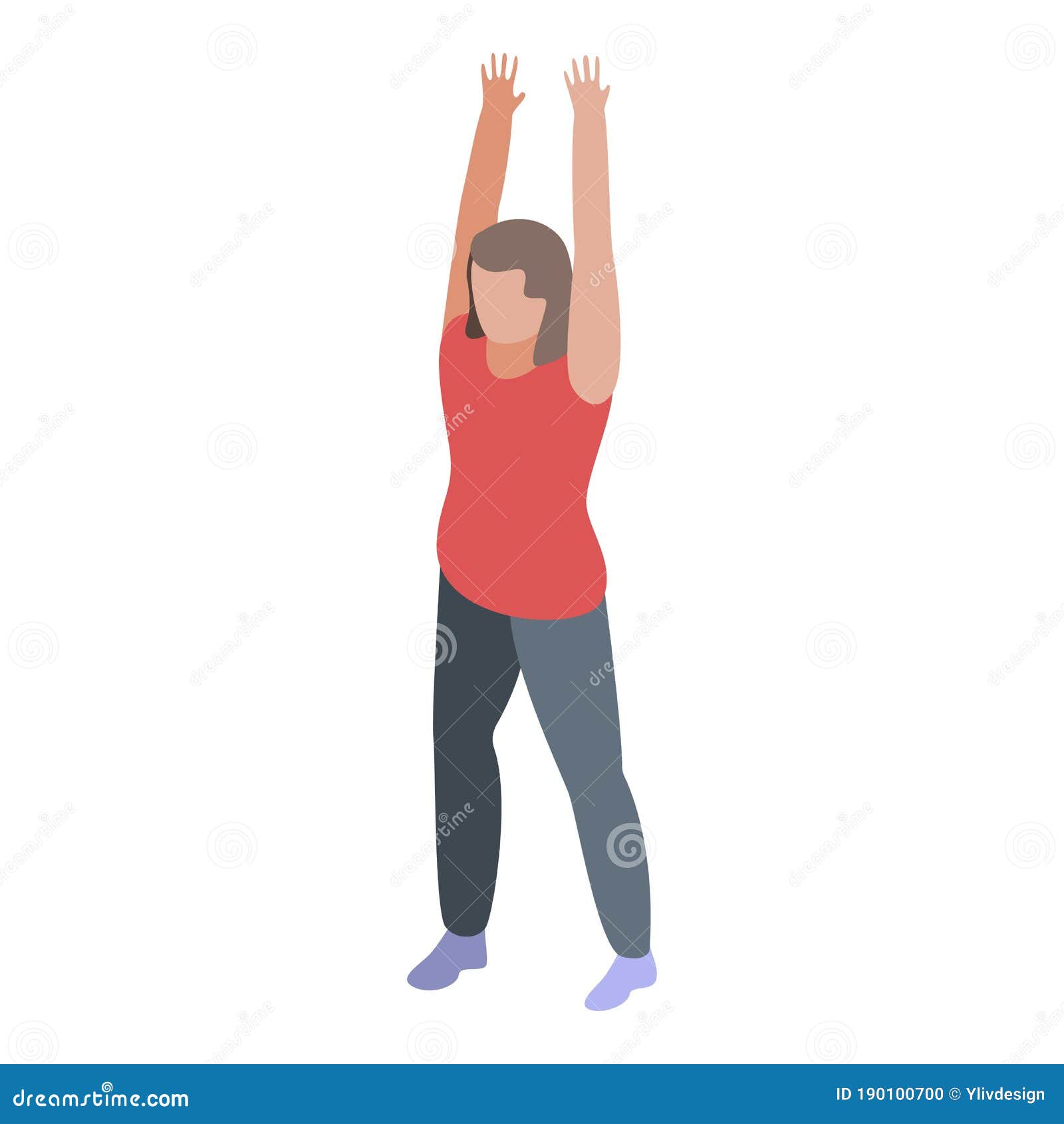 Morning Exercise Icon, Isometric Style Stock Vector - Illustration of ...