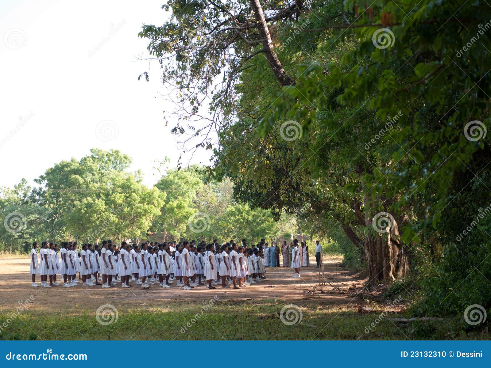 Morning Exercise Schoolclass Editorial Image - Image of morning, ceylon ...