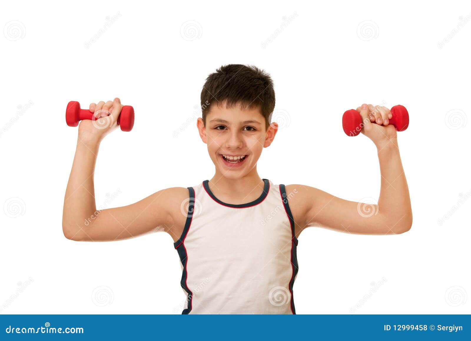 Morning exercises of a kid stock photo. Image of glance - 12999458
