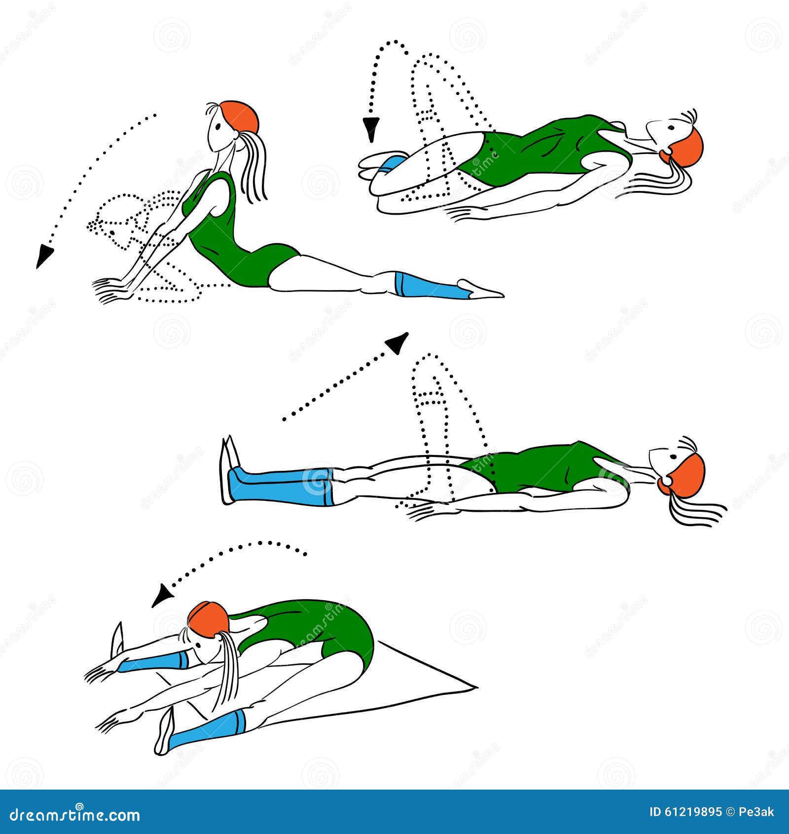 Morning Exercises, Vector Illustration Stock Vector - Illustration of ...