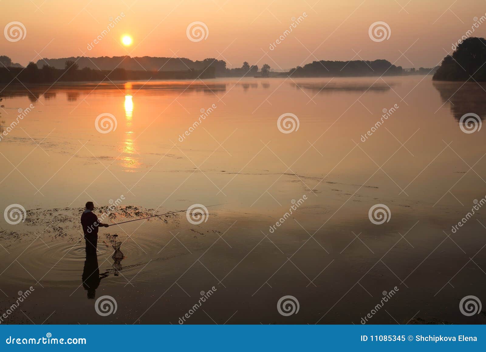 Morning fishing. stock image. Image of fisher, protected - 11085345