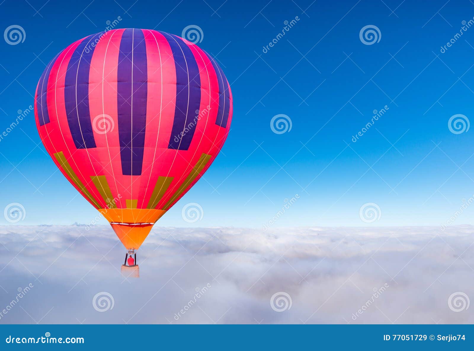 Morning Flight of the Hot Air Balloon. Stock Image - Image of skyscape ...