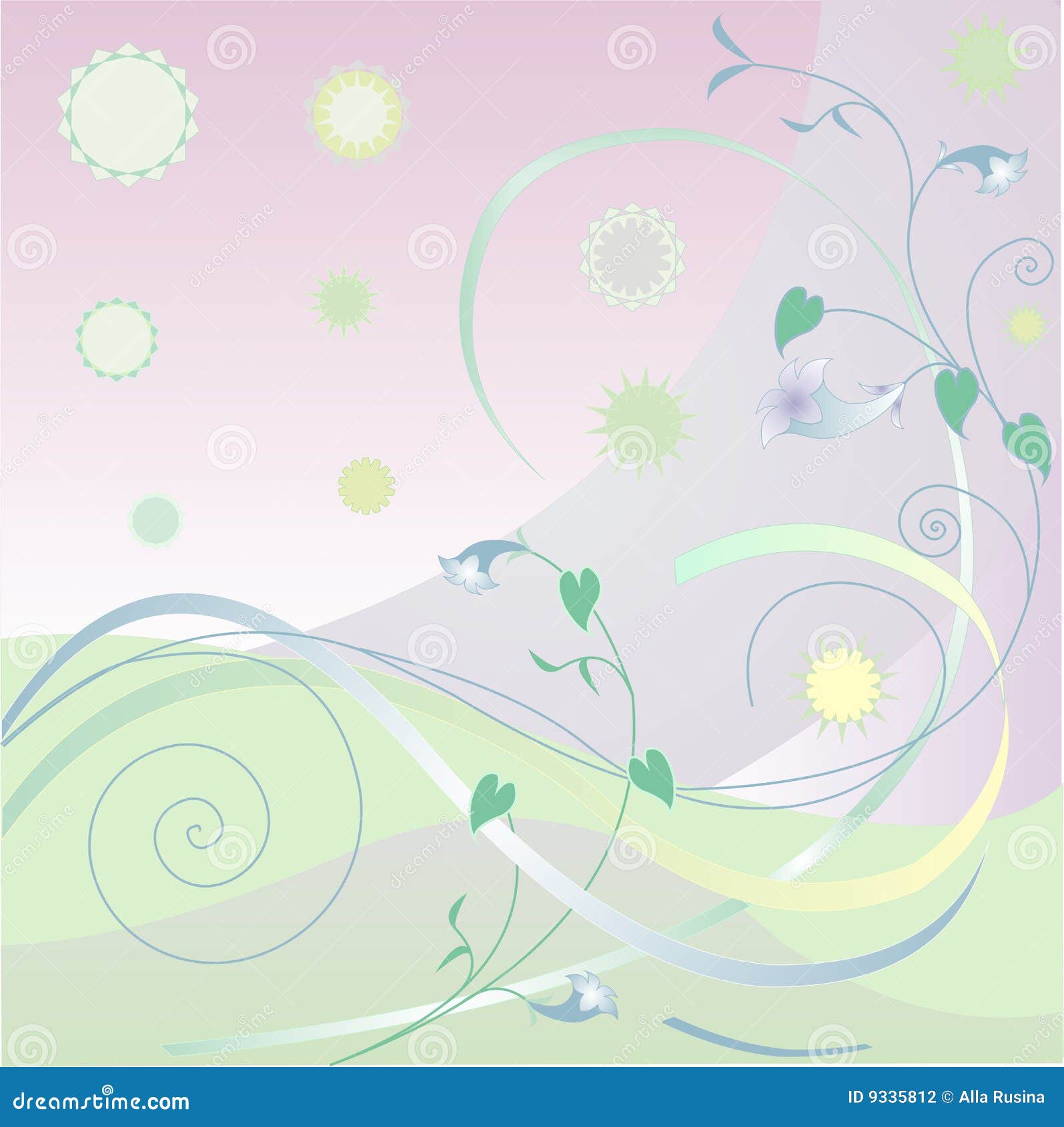 Morning flowers stock vector. Illustration of rising, bells - 9335812