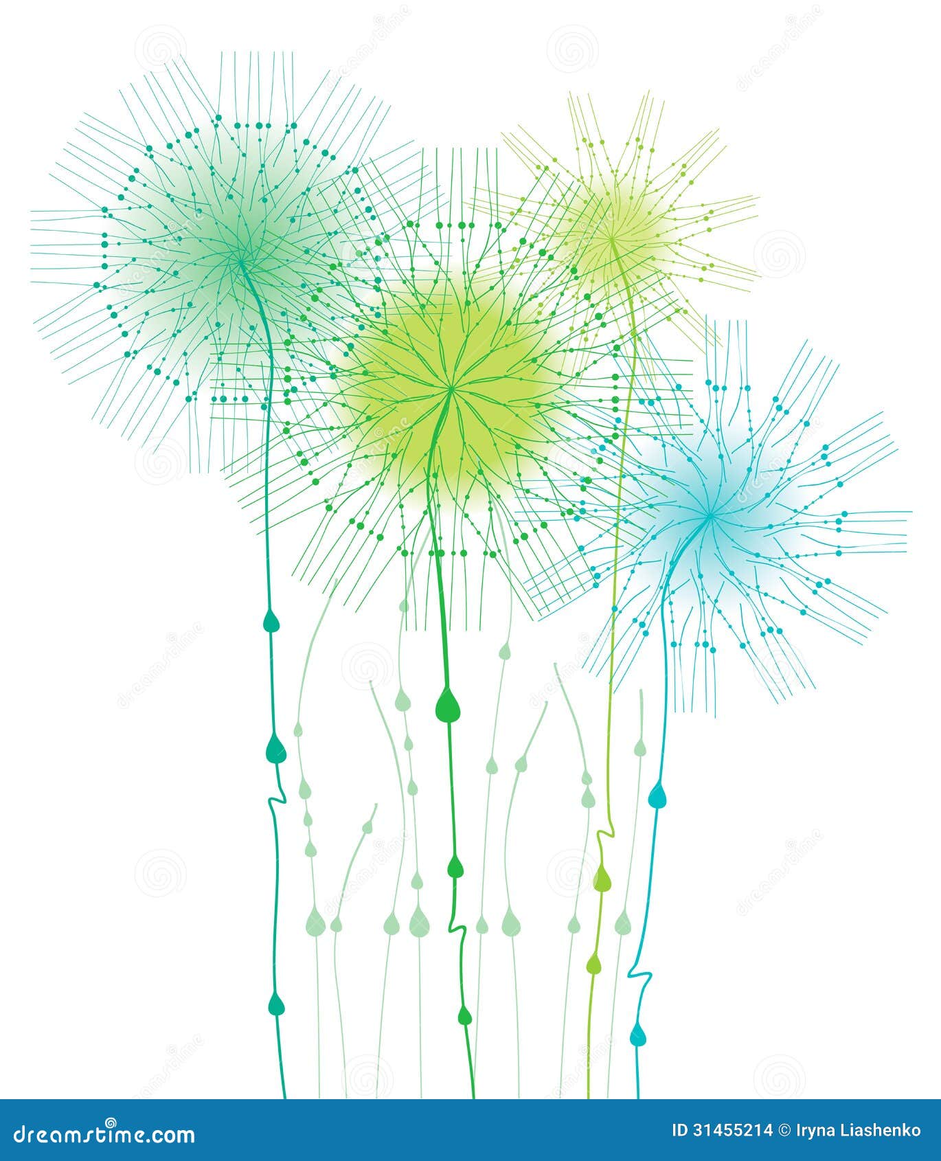 Morning flowers. stock vector. Illustration of flowers - 31455214