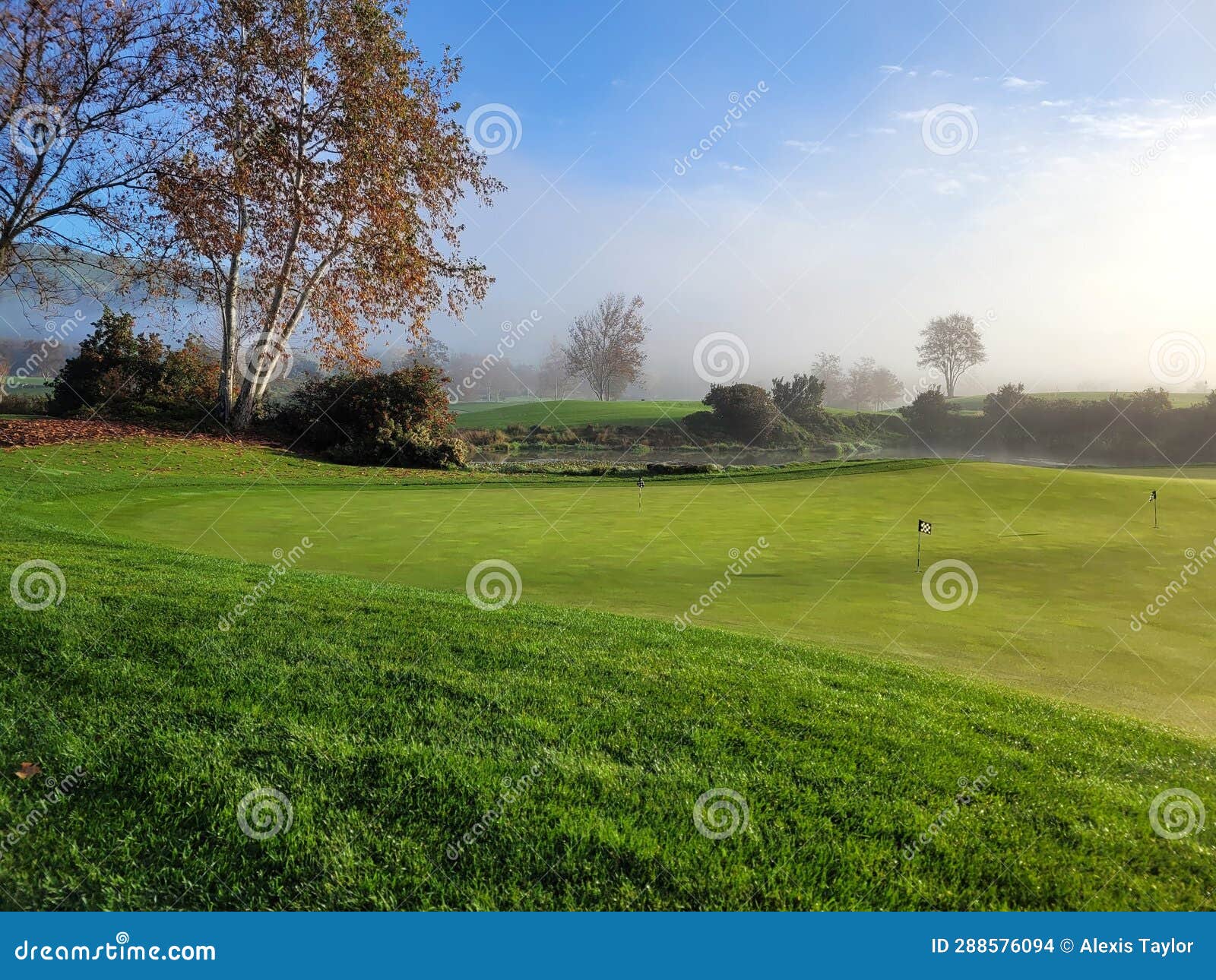 Morning Fog at Golf Course at Cache Creek Stock Photo - Image of golf ...