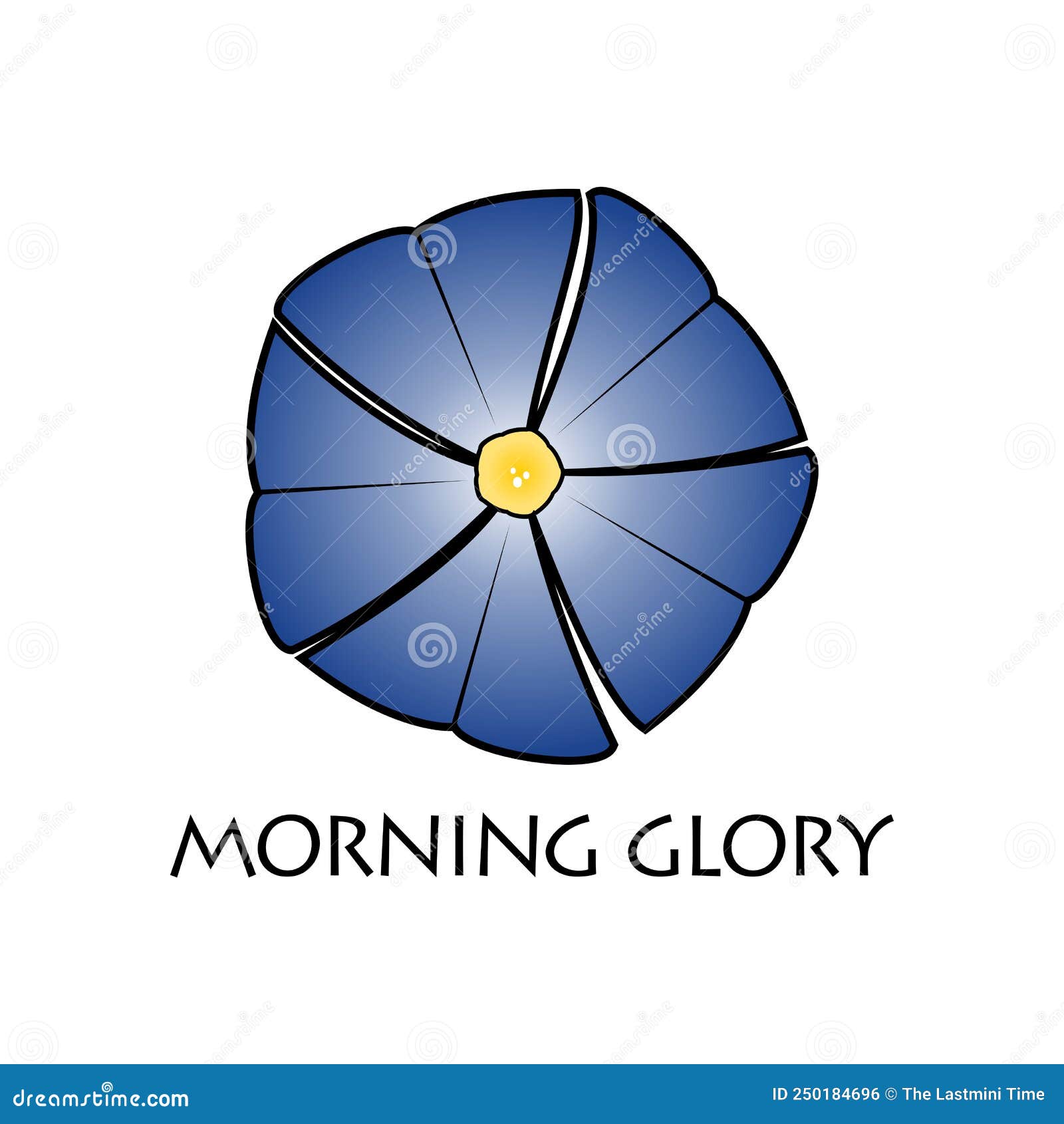Morning Glory Flower Design Stock Vector - Illustration of floral ...