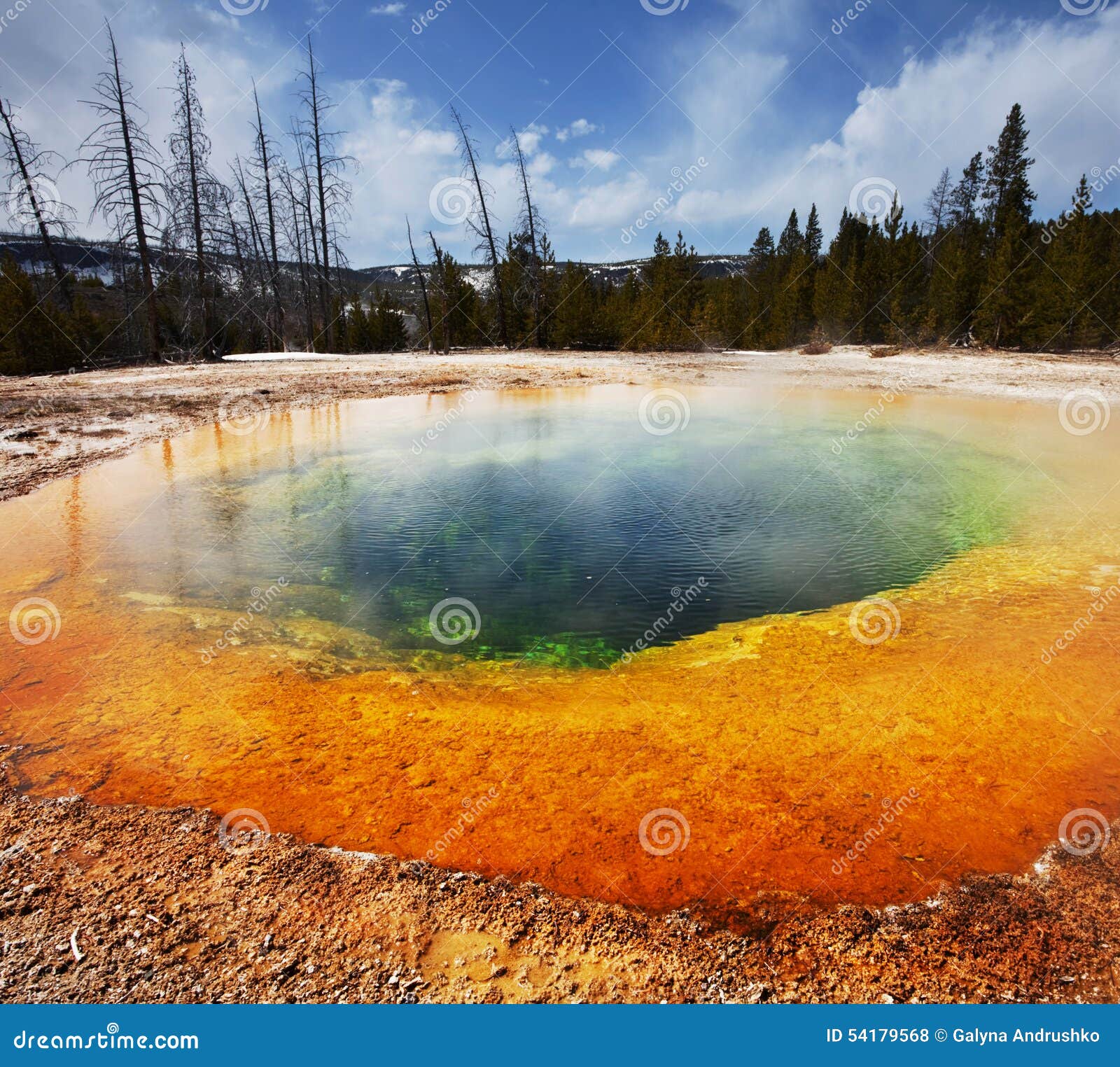 Morning glory pool stock photo. Image of geyser, overtone - 54179568