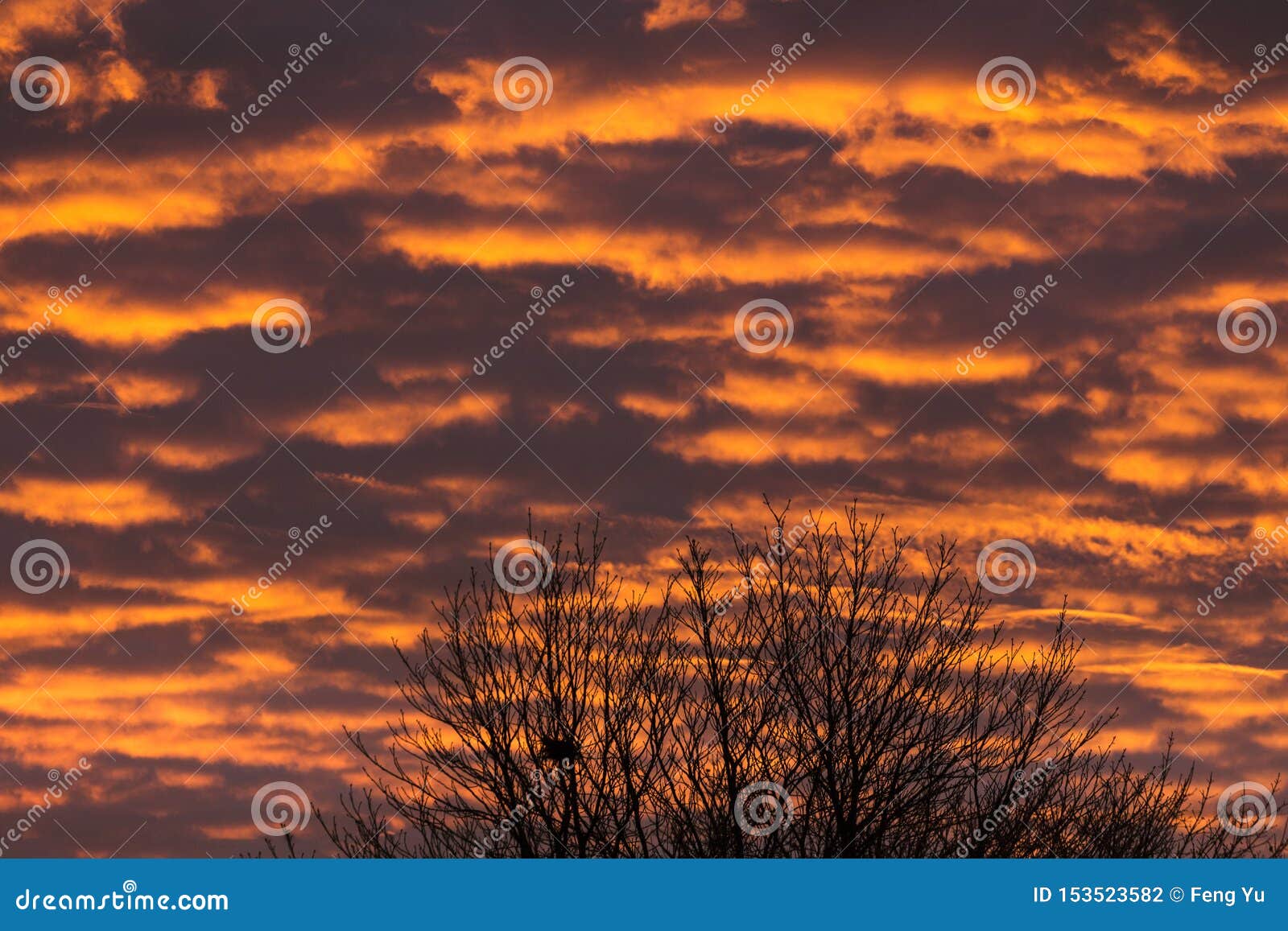 Morning red glow stock photo. Image of dawn, cloudy - 153523582