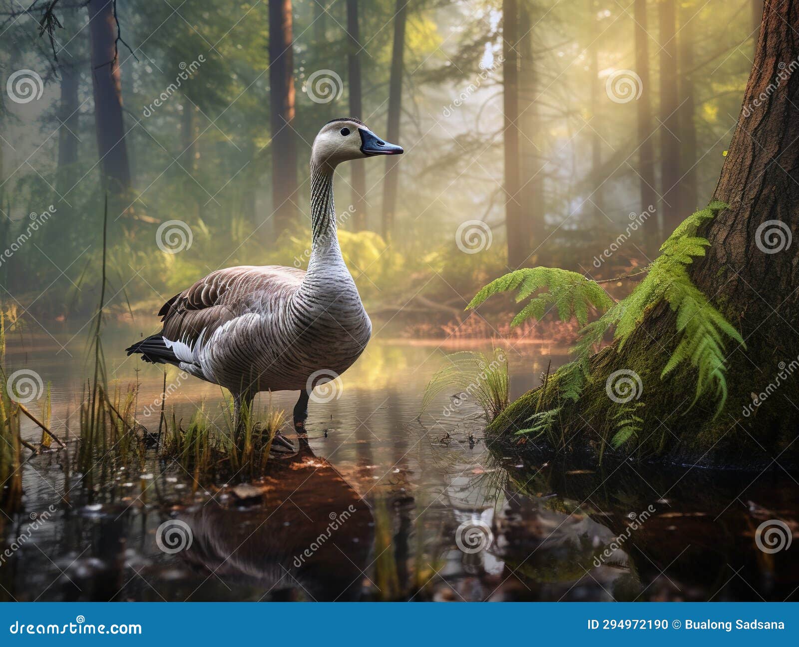 Morning Goose Made with Generative AI Illustration Stock Illustration ...
