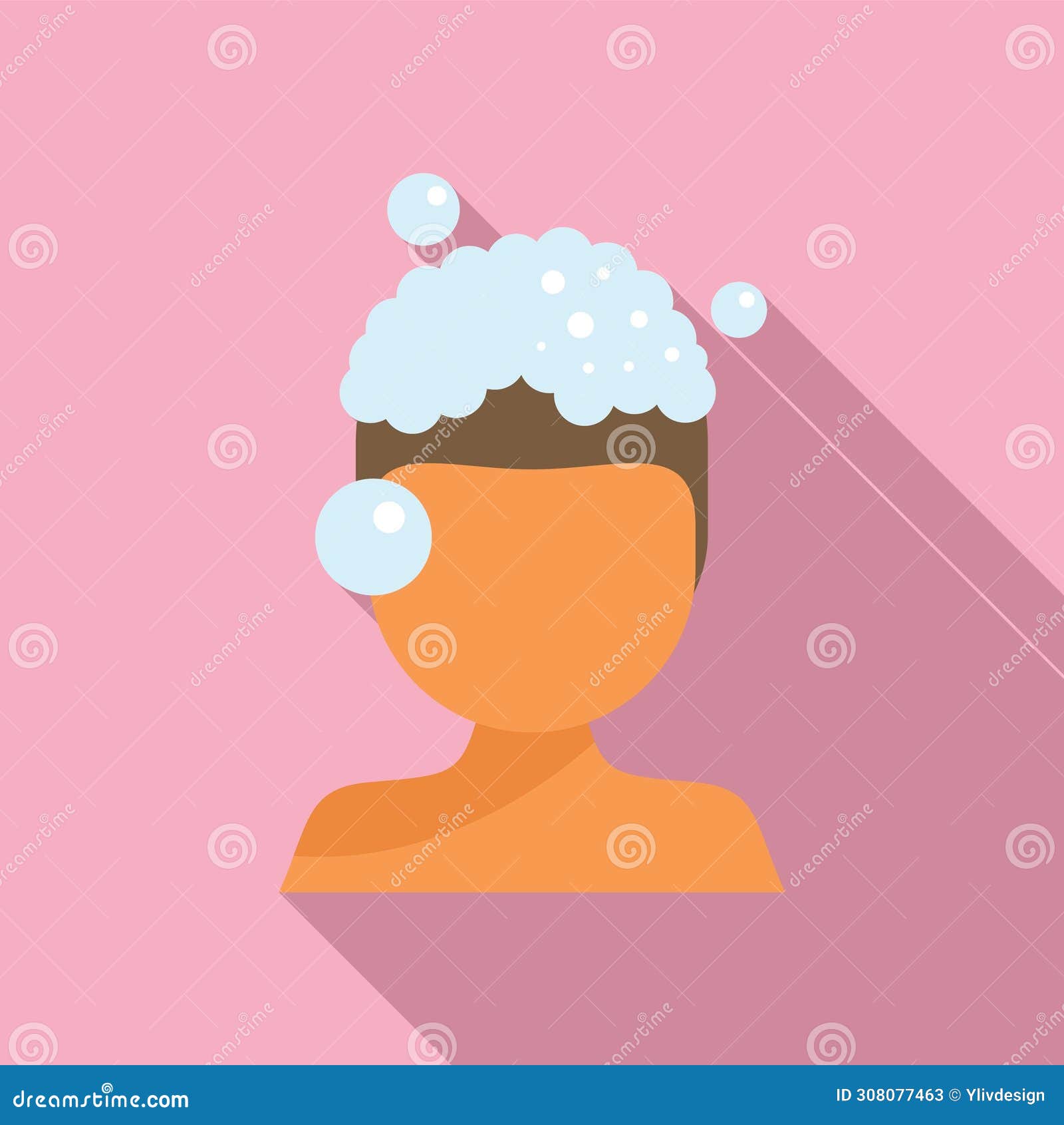 Morning Head Wash Icon Flat Vector. Routine Cosmetic Stock Vector ...