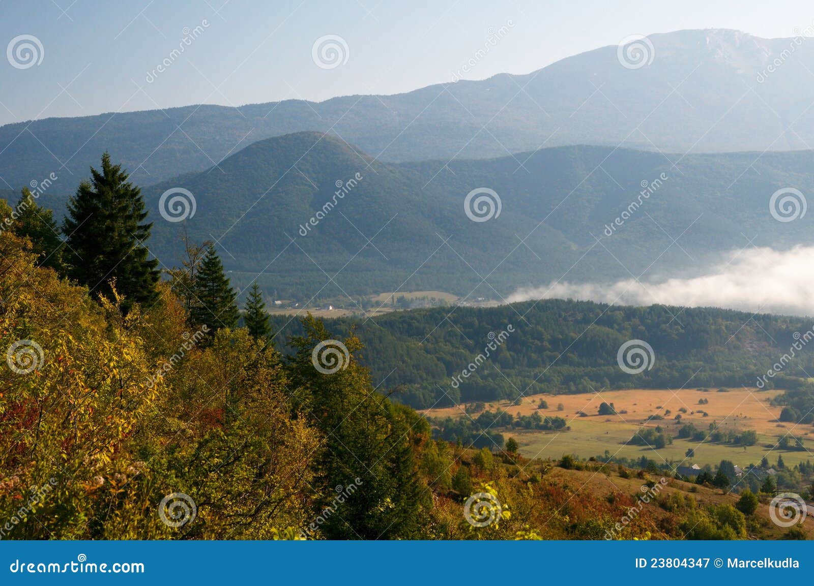 Morning in the hills stock image. Image of nature, lika - 23804347