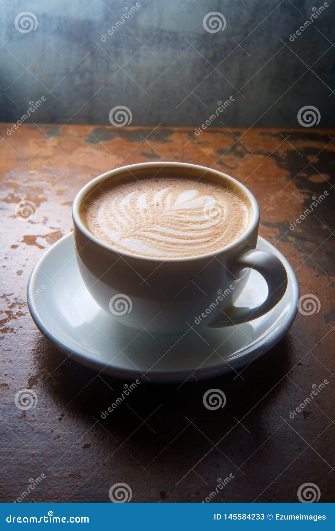 Morning Hot Latte stock image. Image of beverage, foamed - 145584233