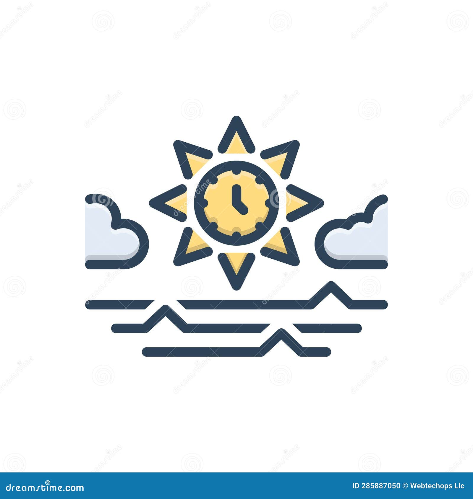 Color Illustration Icon for Morning, Morn and Sunshine Stock Vector ...