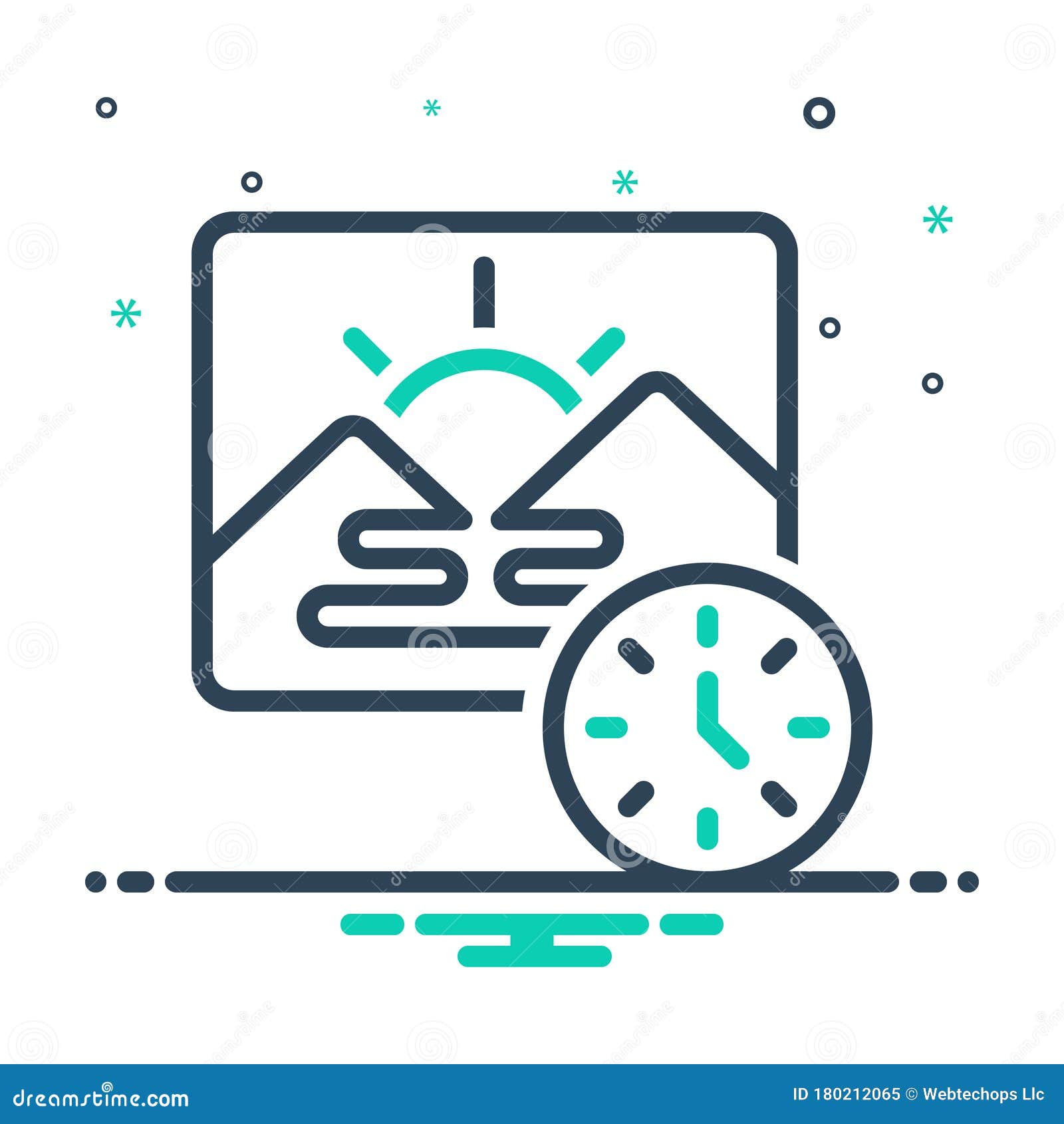 Mix Icon for Morning, before Noon and Dawn Stock Vector - Illustration ...