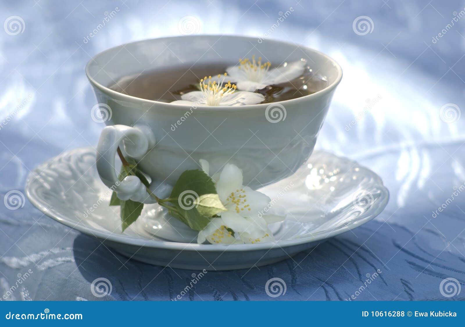 Morning with Jasmine Tea Cup Stock Photo - Image of aroma, jasmin: 10616288