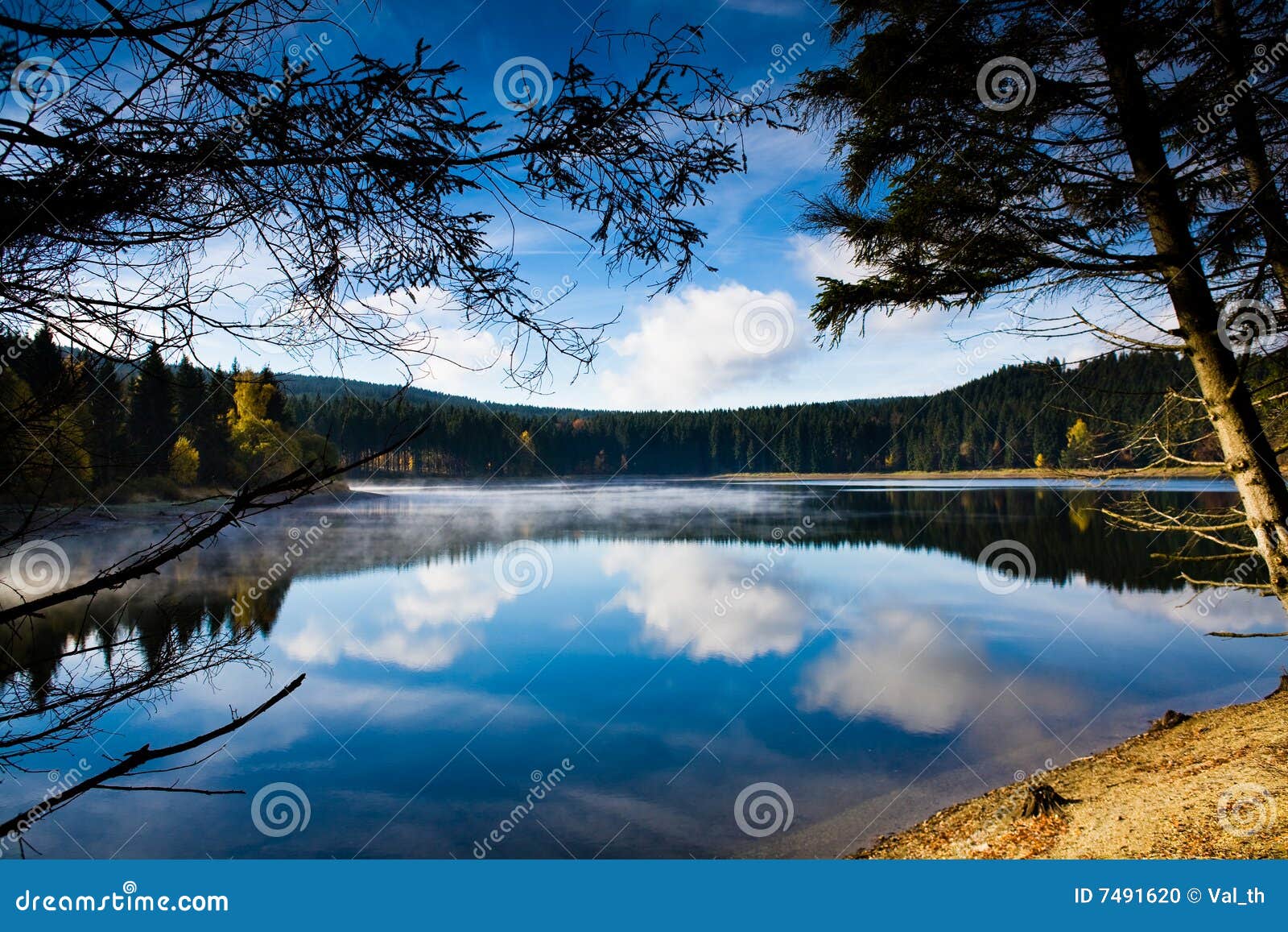 Morning lake stock photo. Image of walking, life, outdoors - 7491620