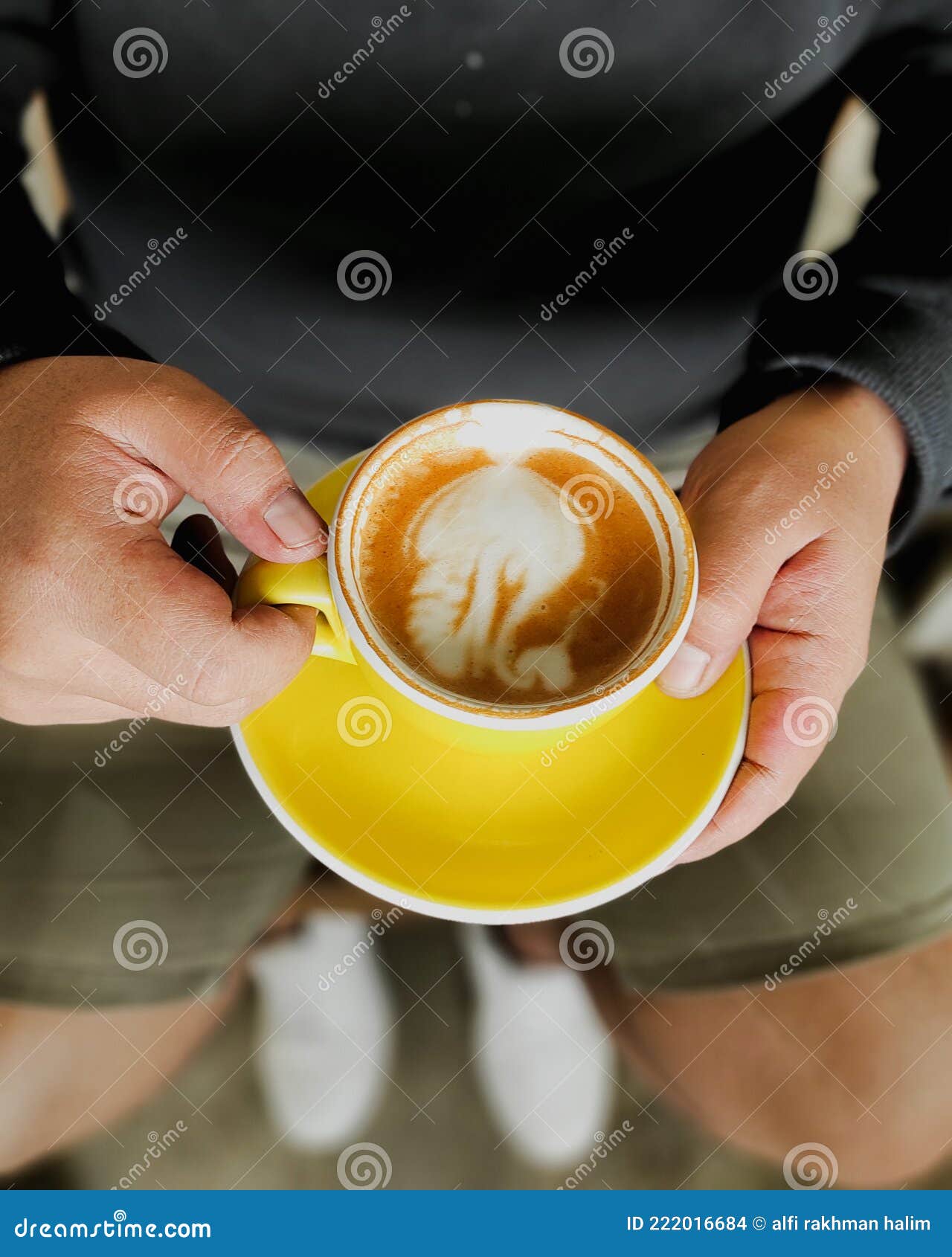 Morning latte art coffee stock photo. Image of morning - 222016684