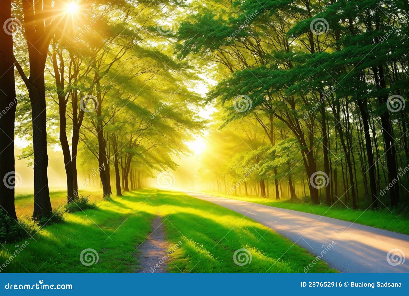 The Morning Light is Beautiful. Stock Illustration - Illustration of ...