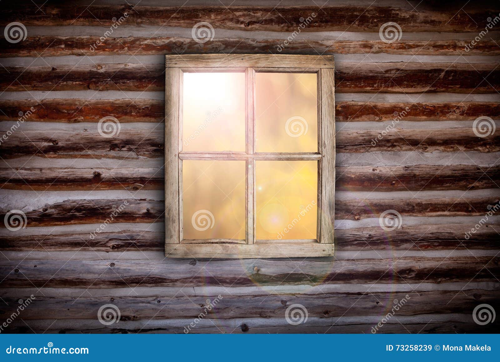 Old Log Cabin Window Royalty-Free Stock Image | CartoonDealer.com #18146710